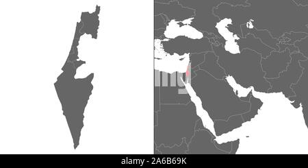 Israel administrative and political vector map Stock Vector Art ...
