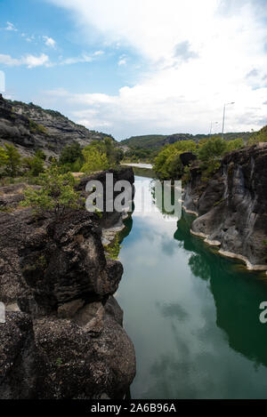 Aliakmonas river at the boarders of Thesallia and Makedonia in Greece ...