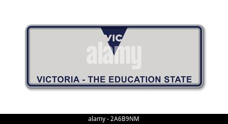 Victoria State australian car license plate pattern, letters, numbers ...