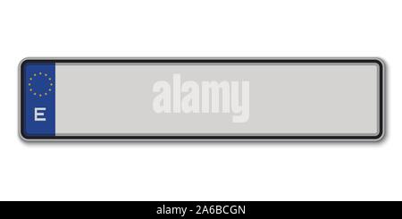 Spain car plate. Vehicle registration number Stock Vector Image & Art ...