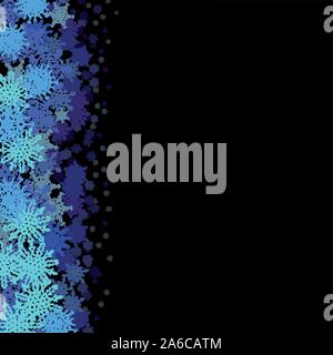 Rectangular frame with small blue snowflakes Stock Vector Image & Art ...