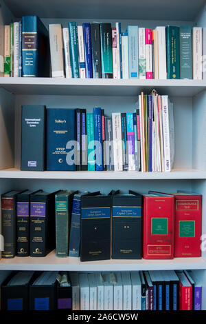A bookshelf in a library of a legal firm with law books Stock Photo - Alamy