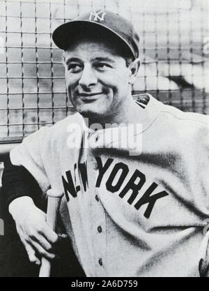 Lou Gehrig. Portrait of the American baseball player, Henry Louis ...