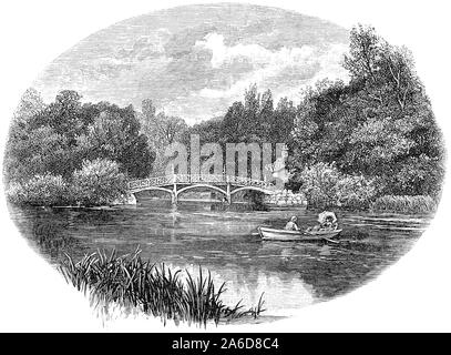 Bridge over the River Thames at Nuneham Courtenay, Oxfordshire, 1926 ...
