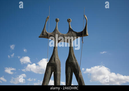 Brazil, Brasilia: Monument "Os Candangos" by Bruno Giorgi at Praca dos ...