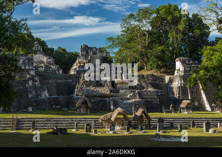 The North Acropolis complex in the Mayan ruins of Tikal National Park ...