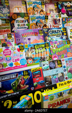 shop window display of children boxed games Stock Photo - Alamy