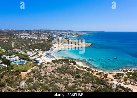 Aerial view of the Landa beach in Cyprus Stock Photo - Alamy