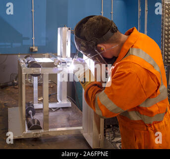 engineer welding in a workshop Stock Photo - Alamy