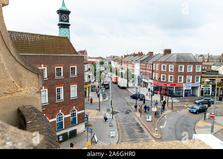 Town centre Clacton on Sea Essex England An East Anglia seaside town ...