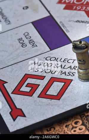 A player lands on the go square while playing a game of Monopoly on the ...