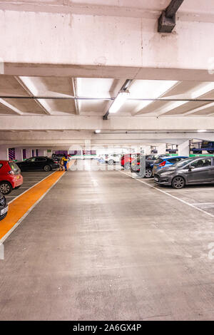 Generic multi-story parking garage. City transportation infrastructure ...