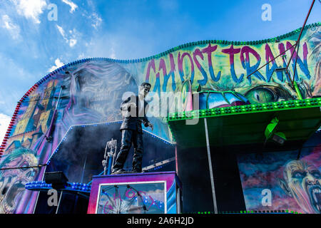 The Ghost train in the fun fair at Hunstanton, Norfolk Stock Photo - Alamy