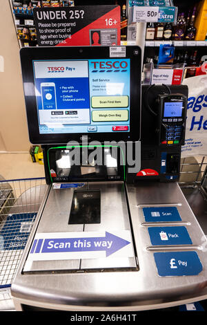 Tesco Extra Supermarket Self Service Scan As You Shop Hand Scanners ...