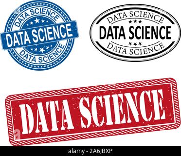 data science ribbon. data science grunge band sign. data science banner ...