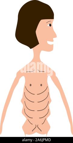 Anorexia. Slim physique with anorexia. Infographics. Vector ...