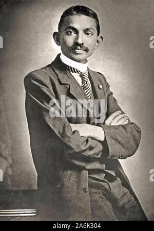 Mahatma Gandhi (1869-1948), leader of the Indian independence movement ...