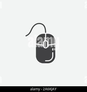 Computer Mouse icon. Vector illustration on isolated transparent ...