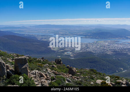 The view from Mount Wellington, Tasmania, Australia Stock Photo - Alamy
