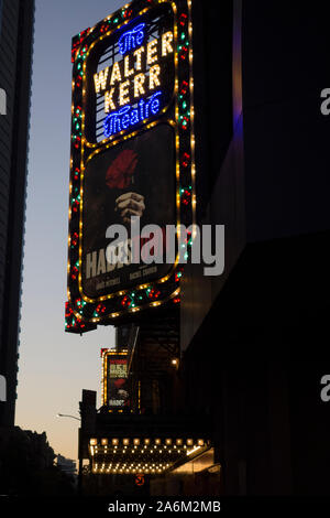 Hadestown musical sign at the Walter Kerr Theatre Broadway Manhattan ...