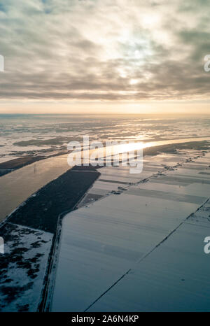 Rural/Countryside South Québec During Winter, Farmlands, Villages and ...