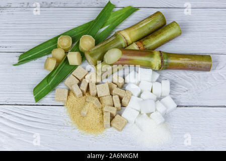 Close up sugarcane on wood background close up Stock Photo - Alamy