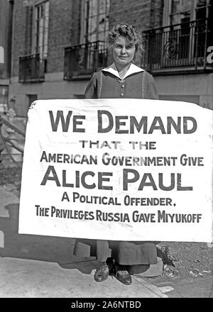 Woman Suffrage Banners - Woman Suffrage Movement ca. 1917 Stock Photo ...