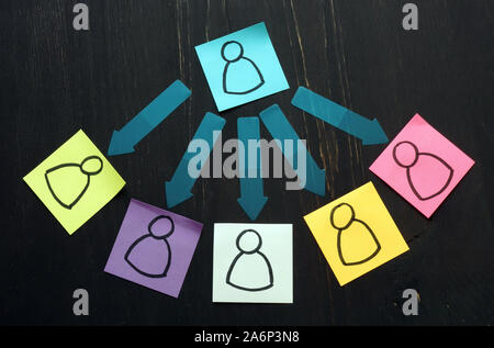 Business strategy concept drawn on a white wall by businessmen Stock ...