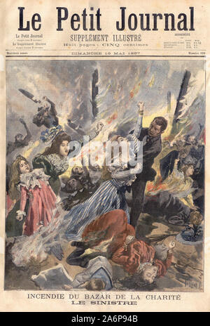Fire at the Bazar de la Charite, Paris, 4th May 1897. Artist: F Meaulle ...