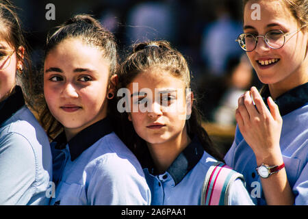 Jerusalem Israel October 06, 2019 View of unknowns Israeli young girls ...