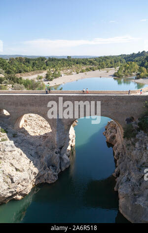 France, Languedoc, the gorge near the hill top village of St Guilhem le ...
