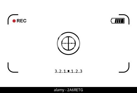 Camera frame viewfinder screen. Vector illustration. flat Stock Vector ...