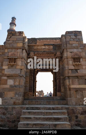 North entrance gate, Qutub Minar Complex Stock Photo - Alamy