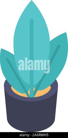 Red flower pot icon. Isometric of Red flower pot vector icon for web ...