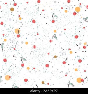 Cute Seamless Pattern with pears and dotted background. hand Drawn ...