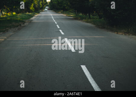 Empty race track and markings. New asphalt pavement. Horizontal ...