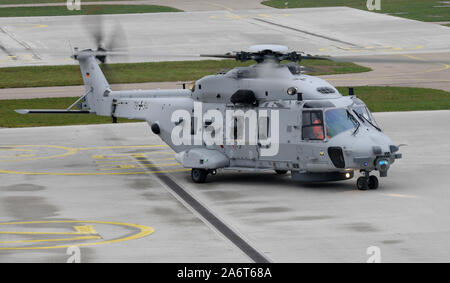 24 October 2019, Bavaria, Donauwörth: An NH90 "Sea Lion" helicopter ...