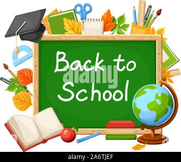 school chalkboard books Stock Vector Image & Art - Alamy