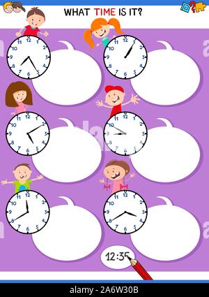 Telling time worksheet for school kids to identify the time. Clock ...