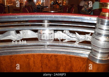 Queen Mary Observation Bar, art deco room with mural Jubilee Week by ...