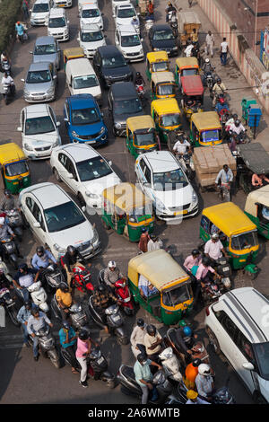 New Delhi, India: motorcycles in New Delhi traffic Stock Photo - Alamy