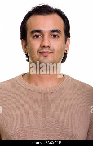Face of Persian man with sweater looking at camera Stock Photo - Alamy