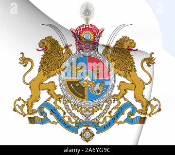 3D Imperial Coat of Arms of Iran. 3D Illustration Stock Photo - Alamy