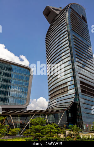 New & modern Vattanac Capital bank building, which includes an indoor ...