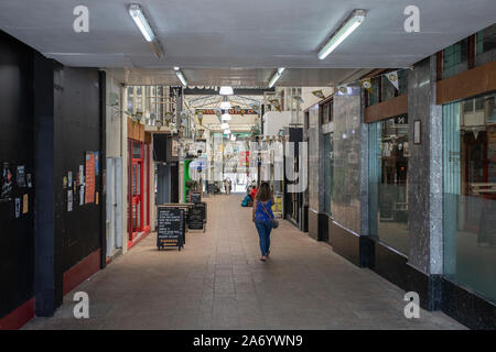 Pictured: A general view of Picton Arcade in Swansea city centre, Wales ...