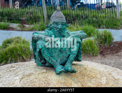 Bronze statuette in Poppykettle playground on the Corio Bay foreshore ...