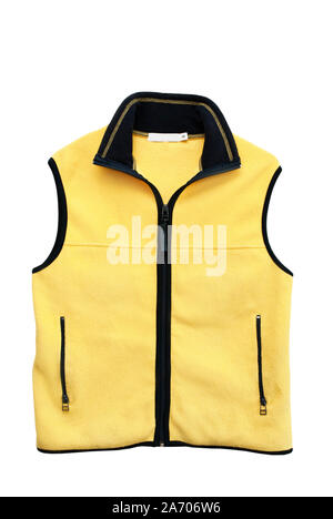 Vest isolated on the white background, green vest top view on a white ...