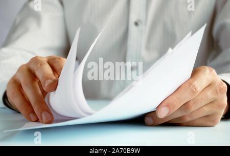 the hand of the man does entries in official papers Stock Photo - Alamy
