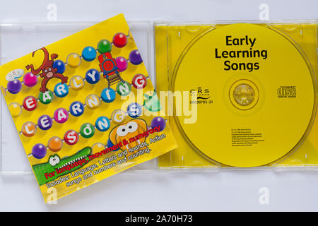 Early Learning Songs CD compact disc set on white background Stock ...