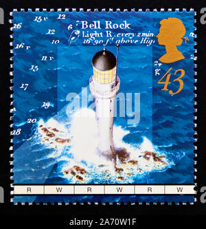 Lighthouses The Inchcape Bell Rock Lighthouse in the North Sea in ...
